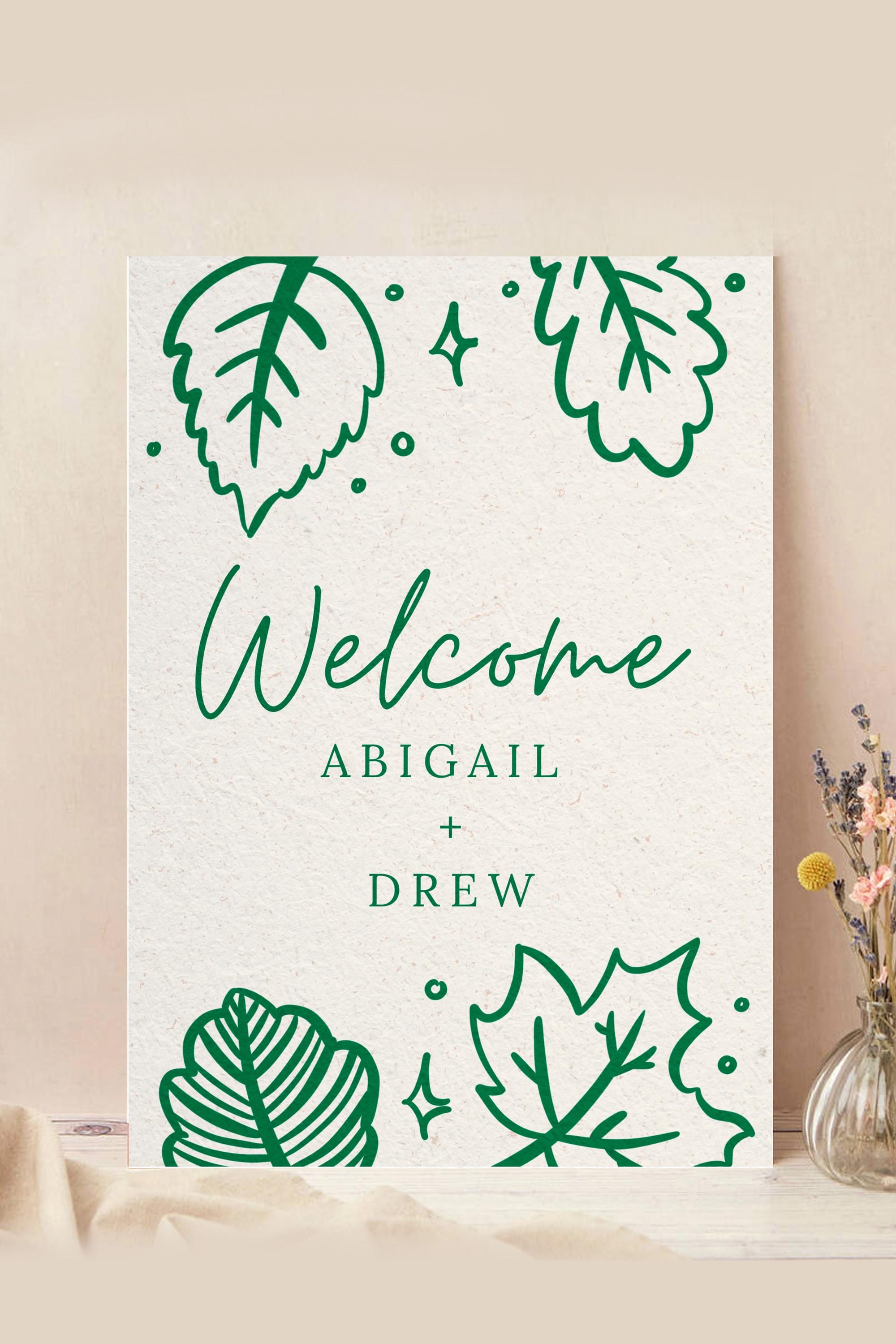 Forest Green Nature Wedding Invitation | Wood Illustration Rustic ...