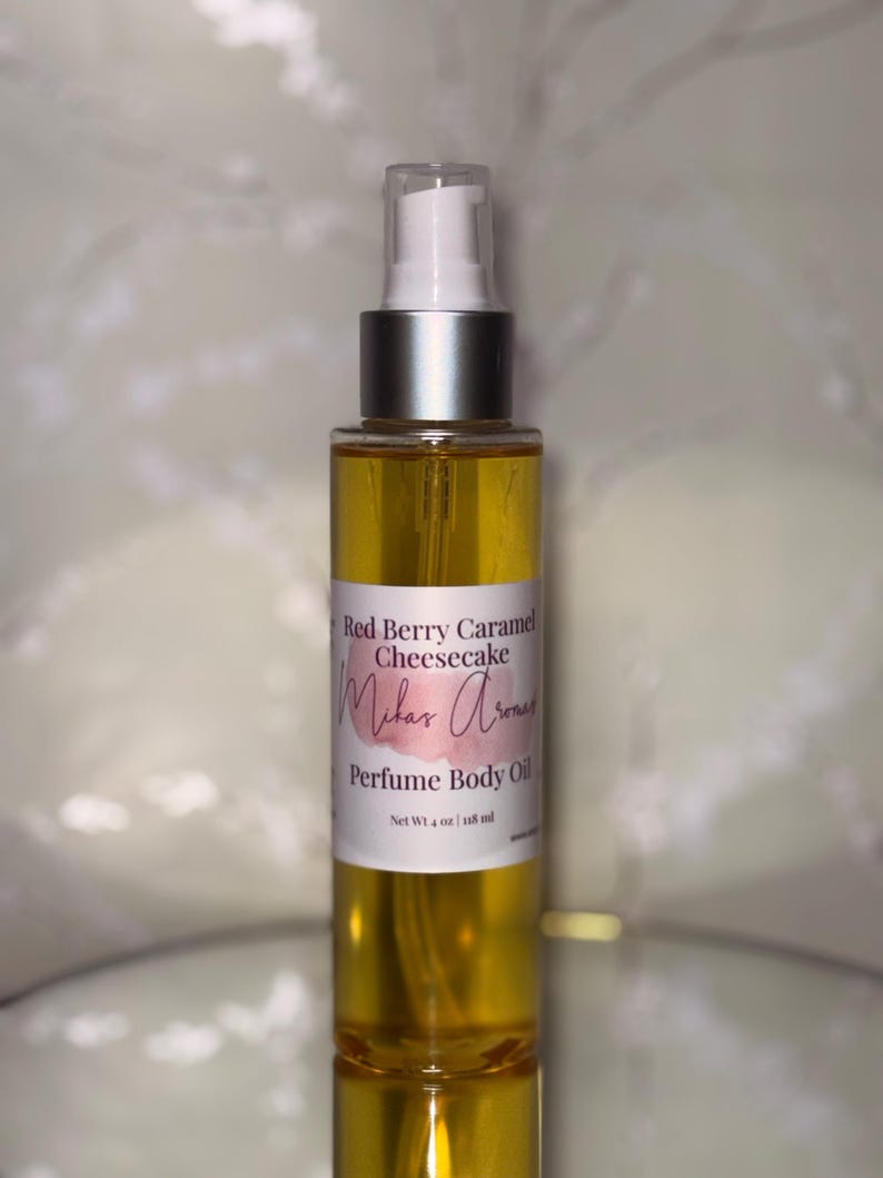 Red Berry Caramel Cheesecake Perfume Body Oil - Gourmand Fragrance (4 ...