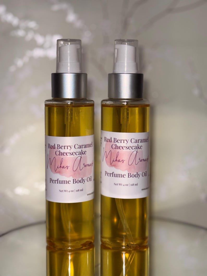 Red Berry Caramel Cheesecake Perfume Body Oil - Gourmand Fragrance (4 ...