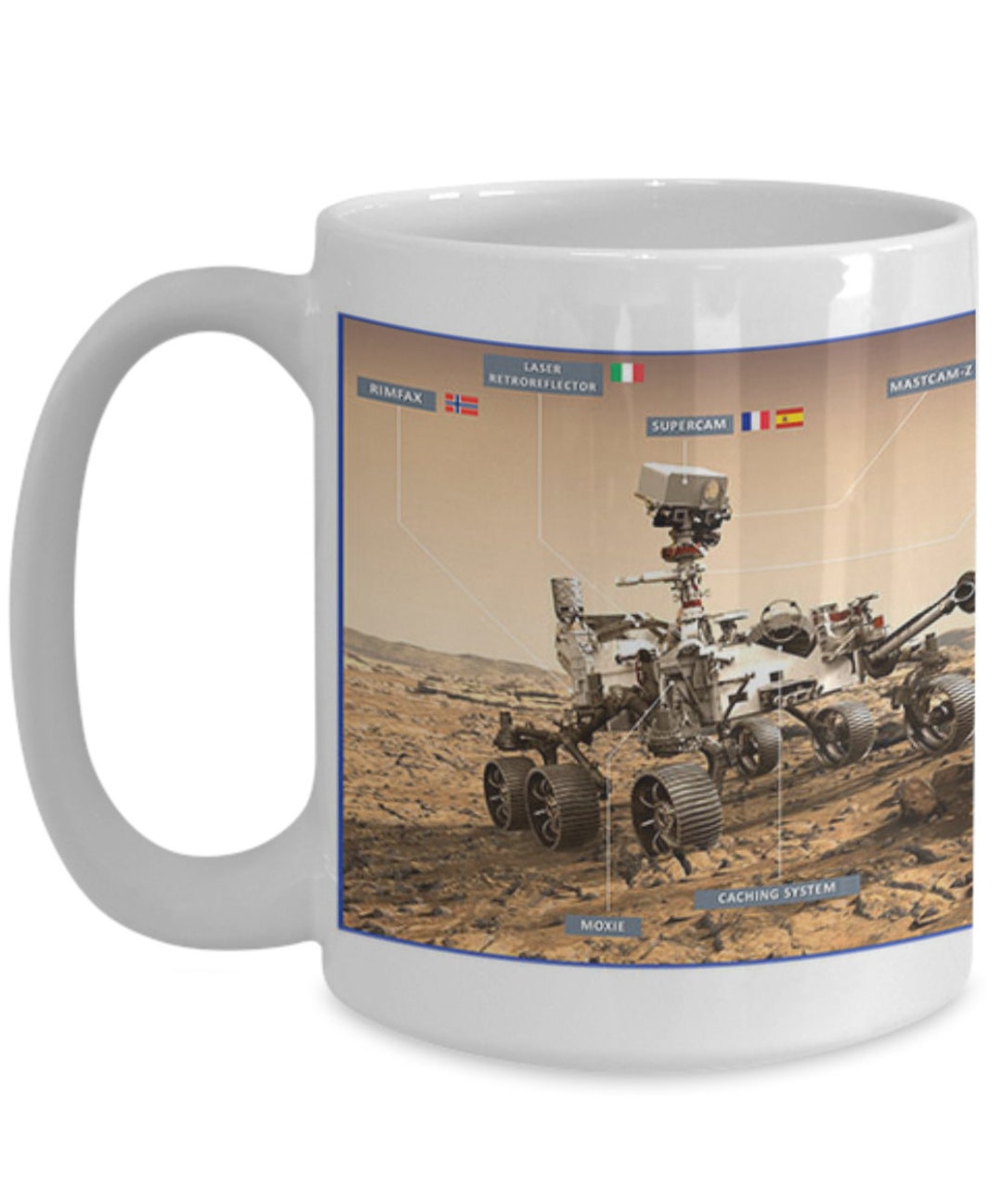 NASA Mars Rover Perseverance Robotic Space Travel Coffee Mug – 15oz - Etsy