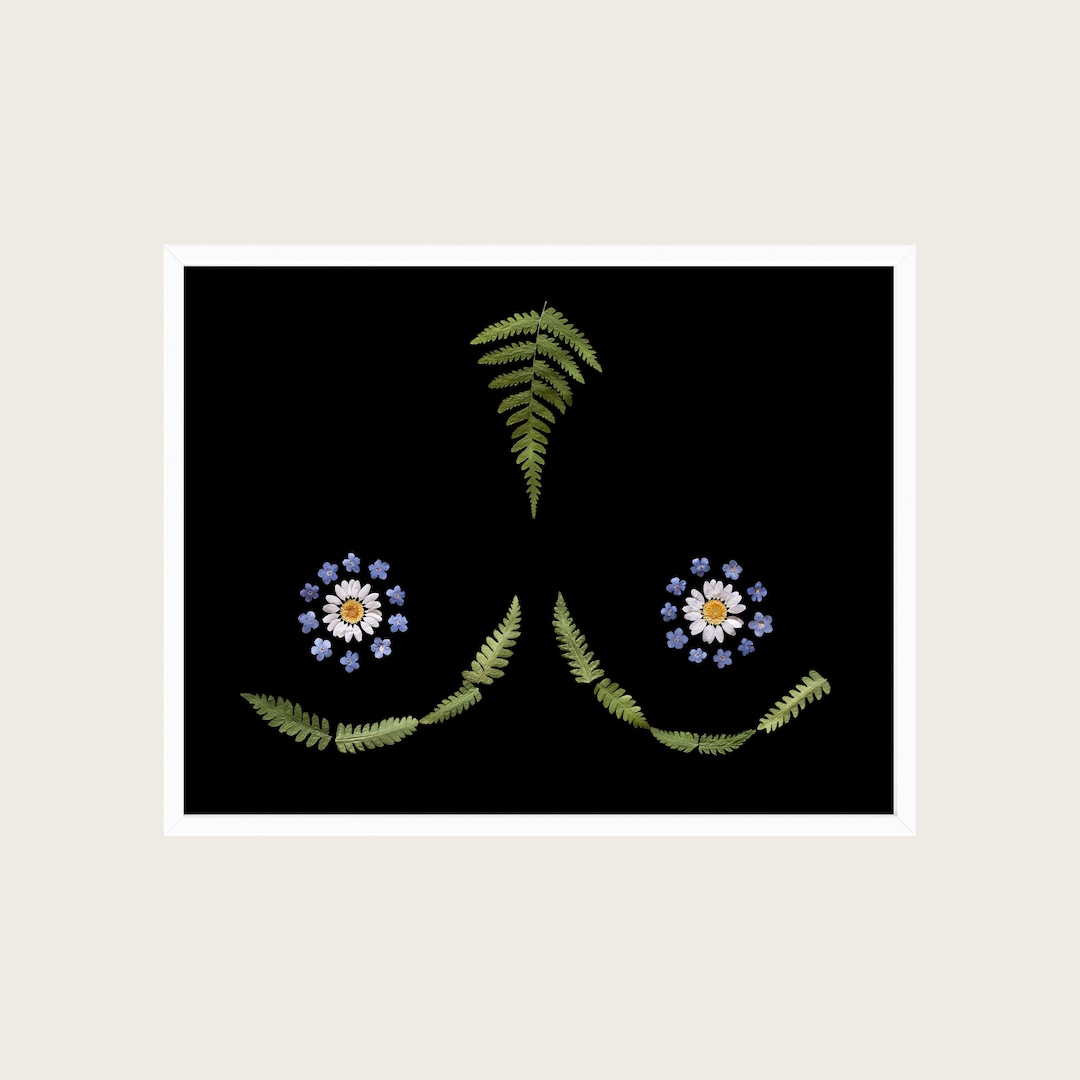Pressed Flower Boobie Art | Flower Print | Boob Art | Free the Nipple ...