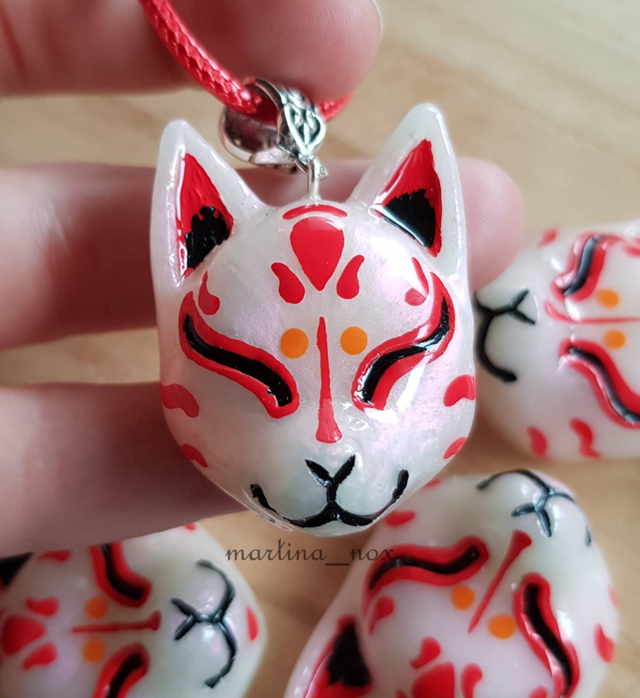 Kitsune Yokai Halskette Japan Fuchs Anime Manga Kitsune Maske | Etsy