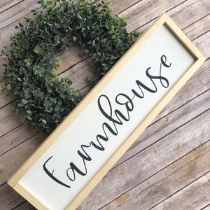 Farmhouse Wood Framed Sign With Natural or Stained Frame | Home Decor ...