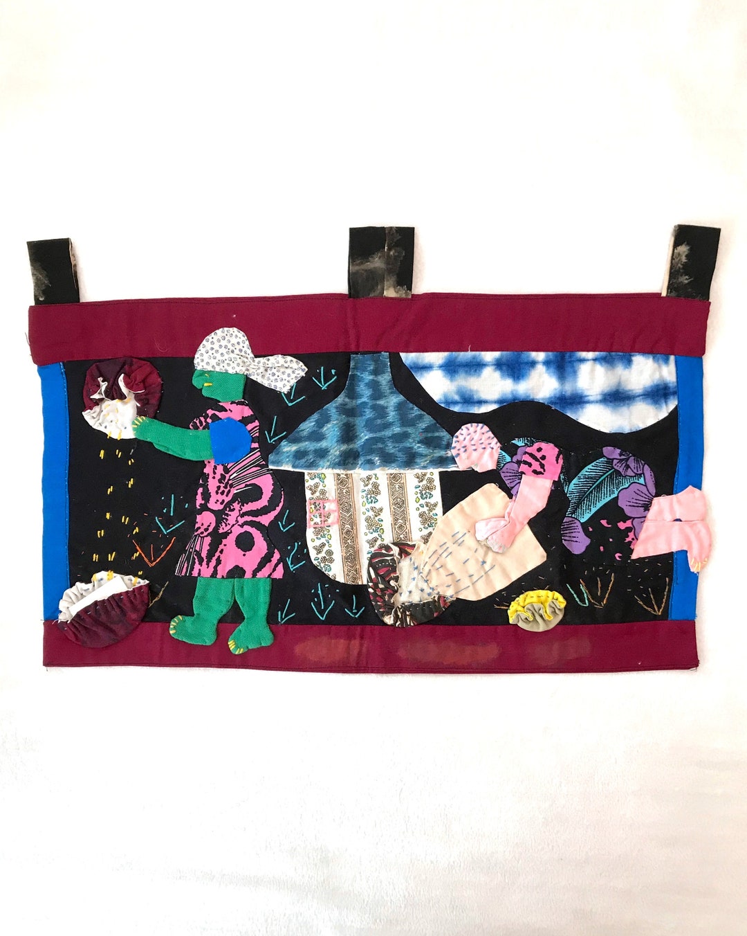 1979 Weya Zimbabwe Folk Art Appliqué Story Cloth Wall Hanging - Etsy