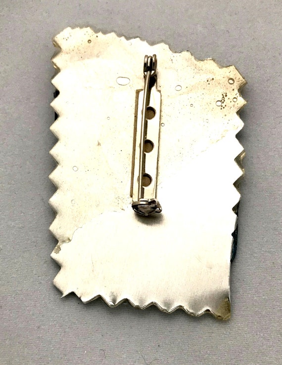 1990s handmade enameled tin nun pin - Gem