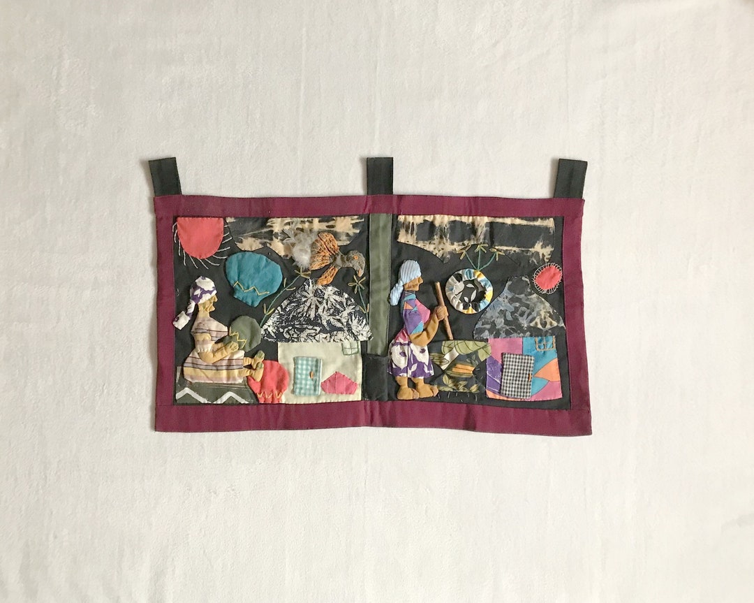 1985 Weya Zimbabwe Folk Art Appliqué Wall Hanging - Etsy
