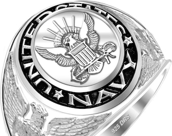 Vintage WWII Usa Us Navy MILITARY Sterling Silver Ring - Etsy