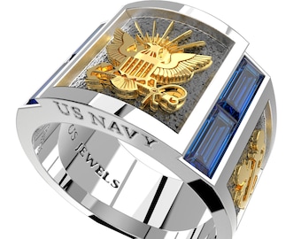 Vintage WWII Usa Us Navy MILITARY Sterling Silver Ring - Etsy