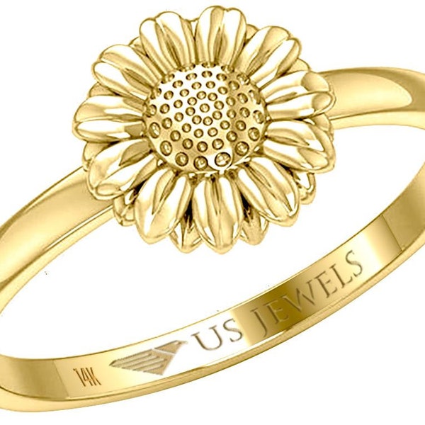 Sunflower Ring - Etsy