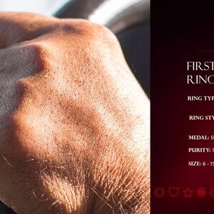 Men's Heavy 0.925 Sterling Silver Police Ring Band - Etsy