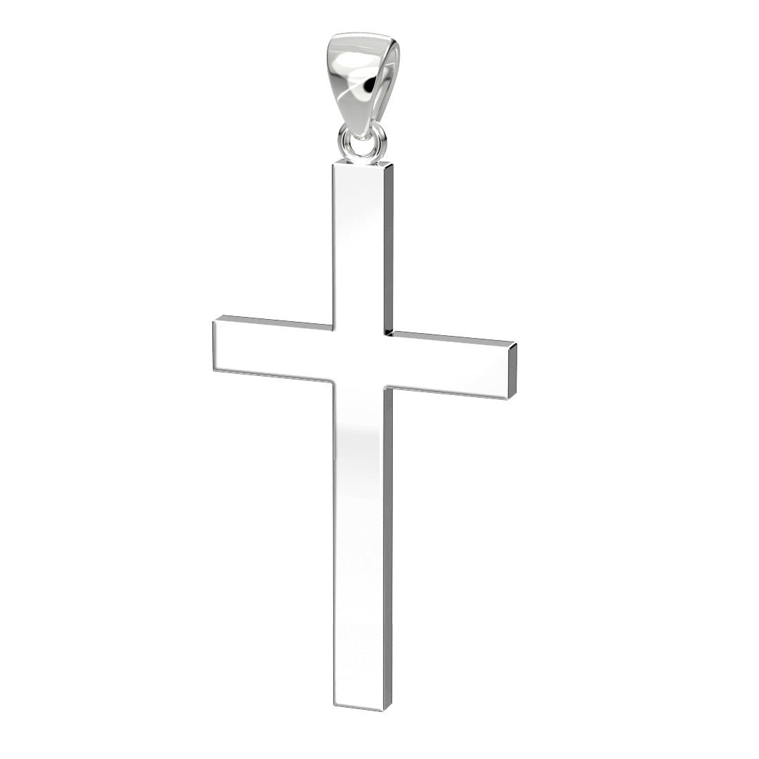 Men's 925 Sterling Silver Christian Cross Pendant, 40mm - Etsy