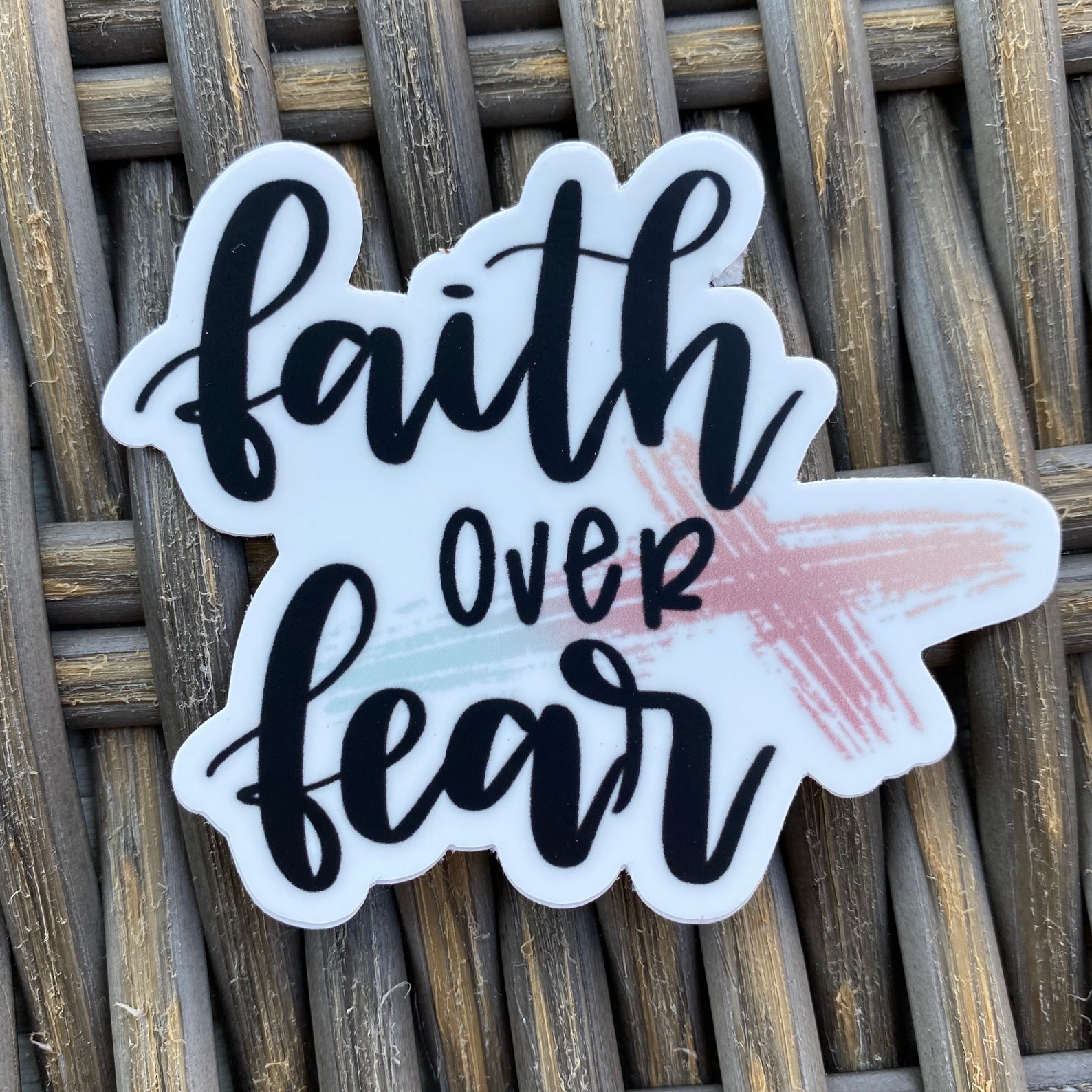 Faith Over Fear Sticker Matte Vinyl Water Bottle Laptop - Etsy