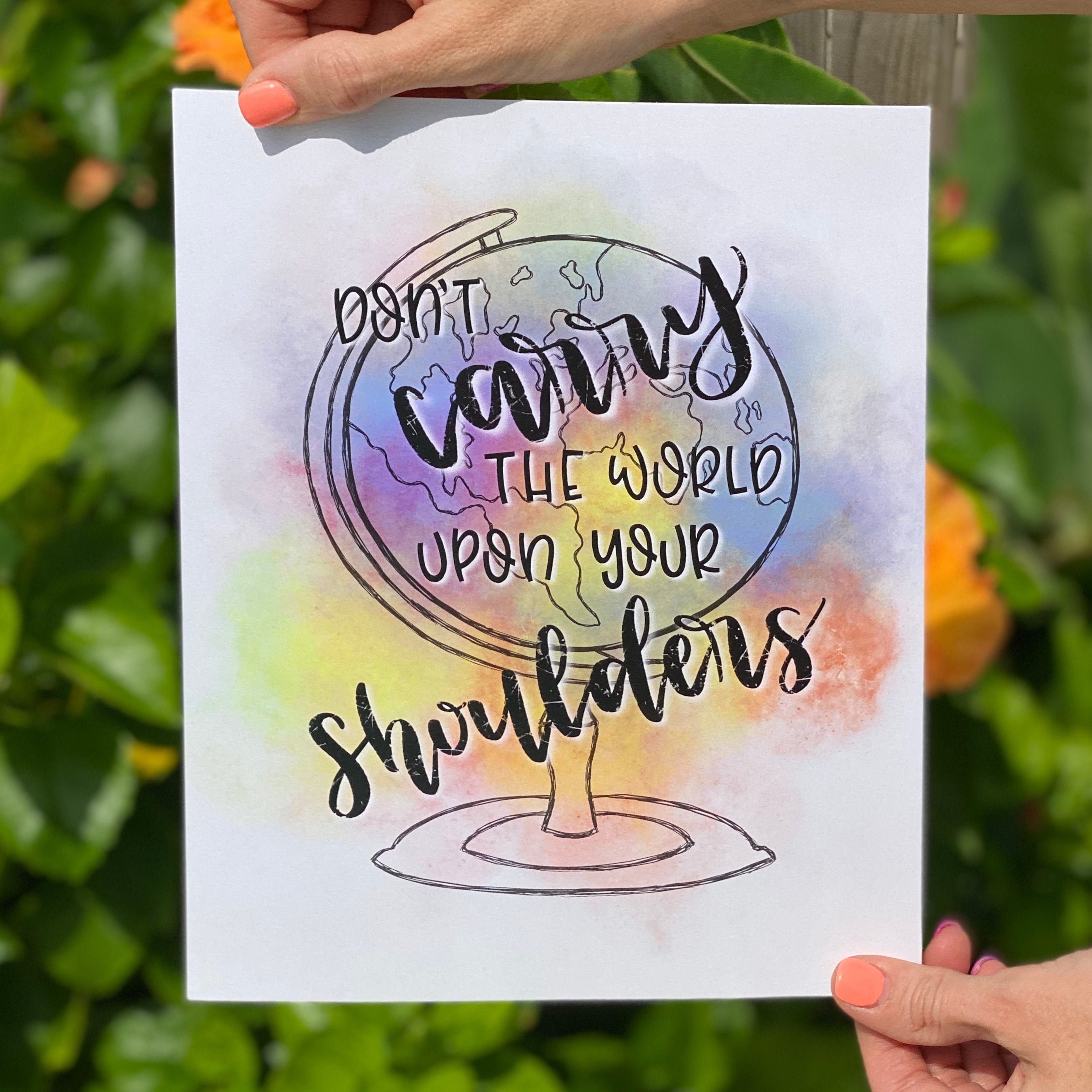 Dont Carry the World Upon Your Shoulders Hey Jude Art - Etsy