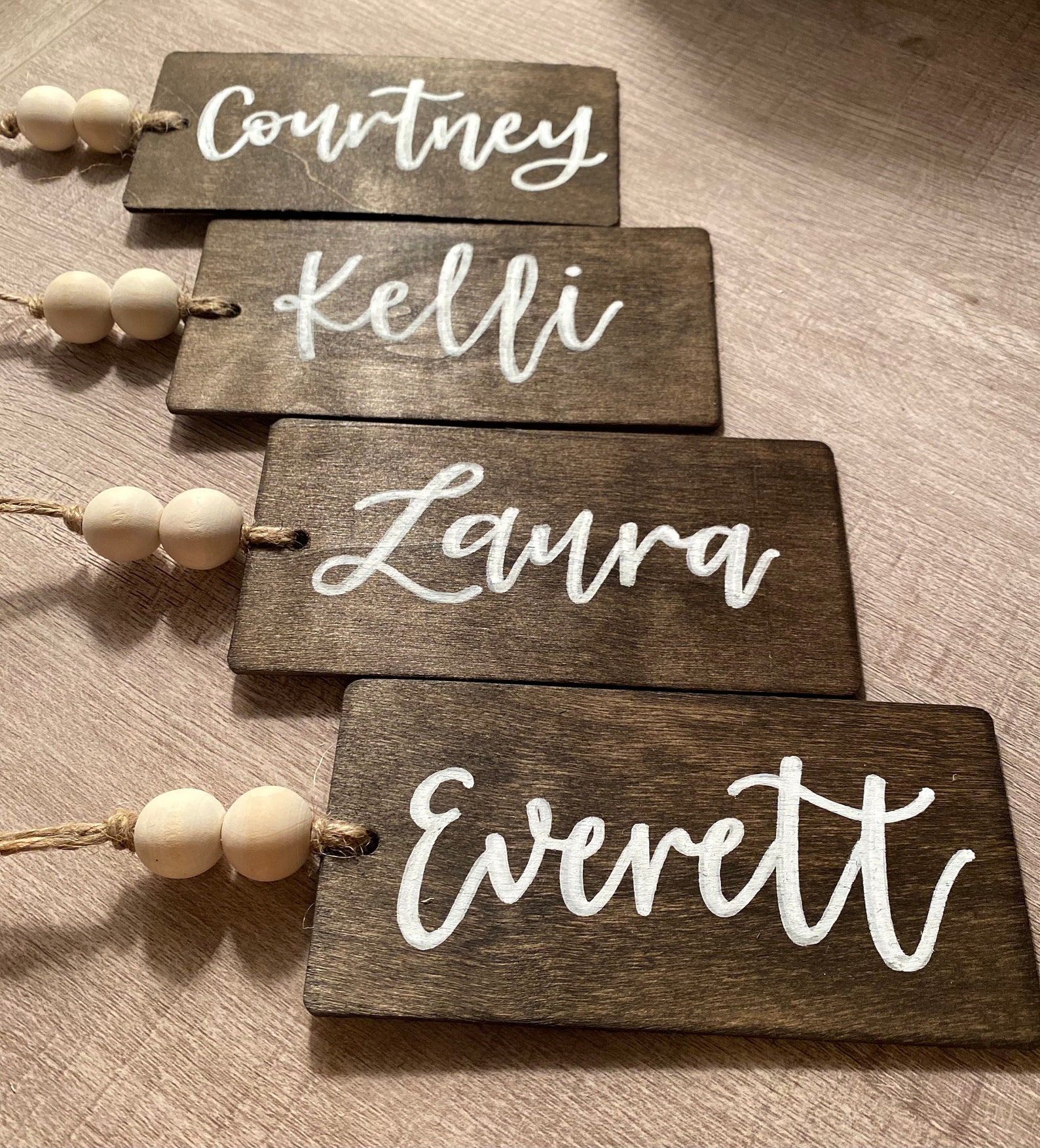 Wooden Stocking Tags Modern Farmhouse Gift Tags Natural Wood - Etsy