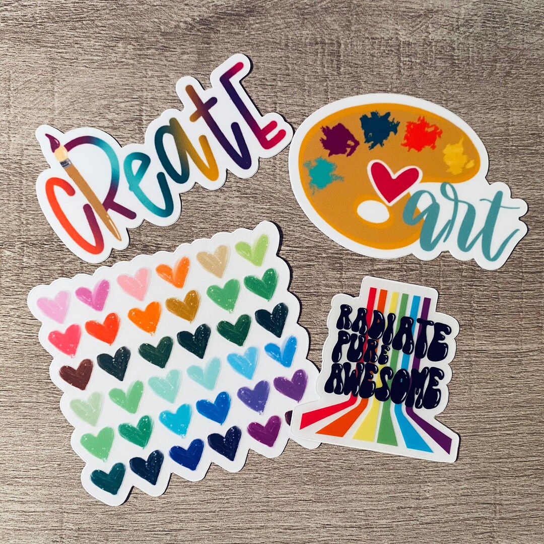 Paint Palette Stickers | Hand Drawn Stickers | Art-themed Stickers ...