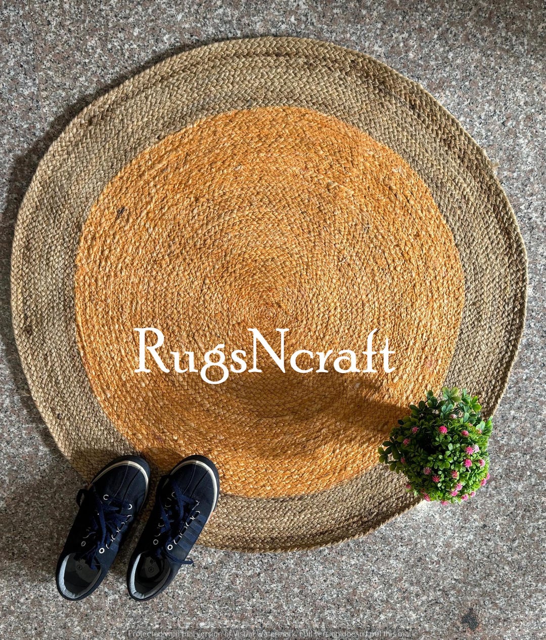 Handmade Round Jute Rug: Boho Rustic Home Decor - Etsy