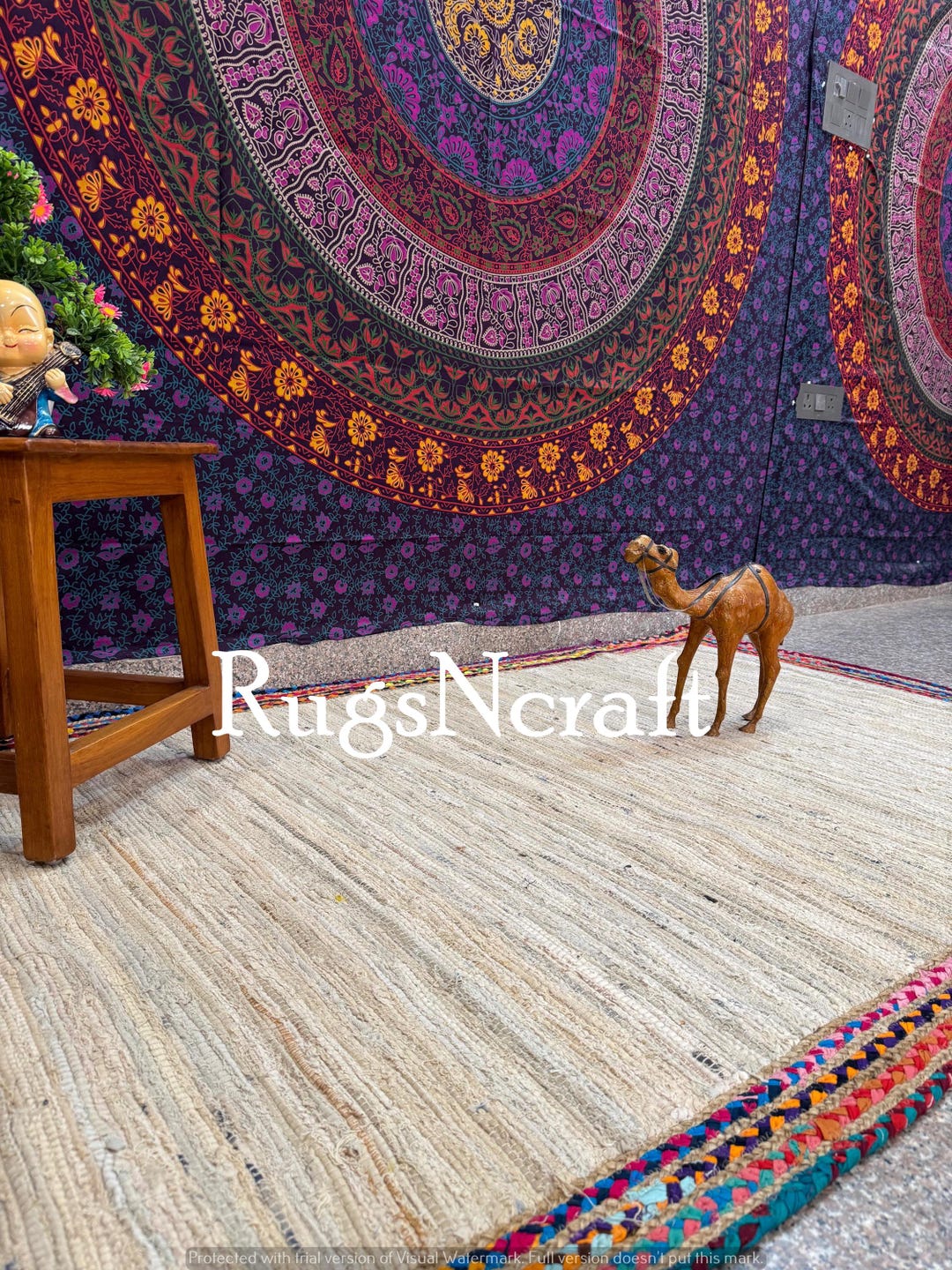 10x10 Area Rug - 10x10 Square Braided - 10x10 Oversize Square Jute Rug ...