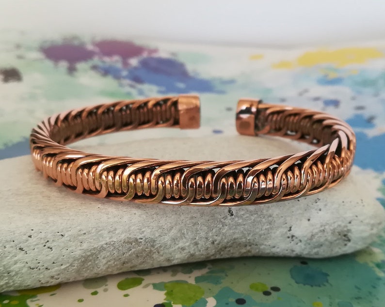 Copper Cuff Bangle Bracelet Men's Copper Bangle Bracelet - Etsy