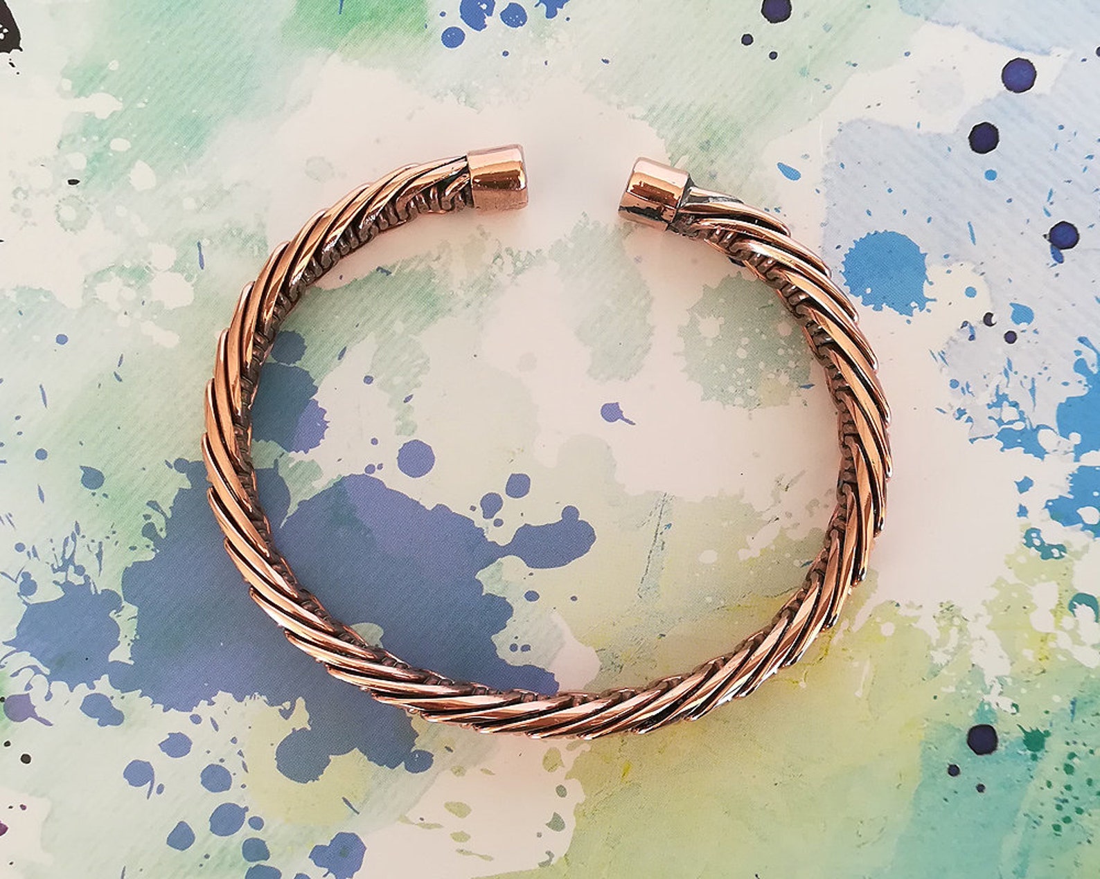 Copper Cuff Bangle Bracelet Men's Copper Bangle Bracelet | Etsy