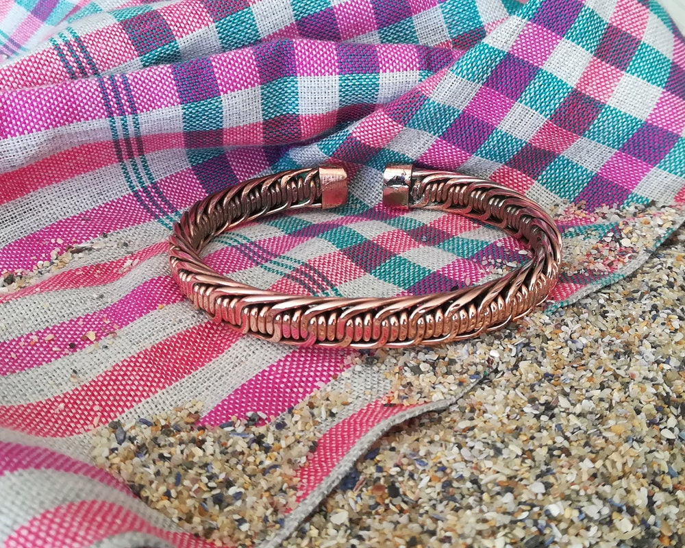 Copper Cuff Bangle Bracelet Men's Copper Bangle Bracelet | Etsy