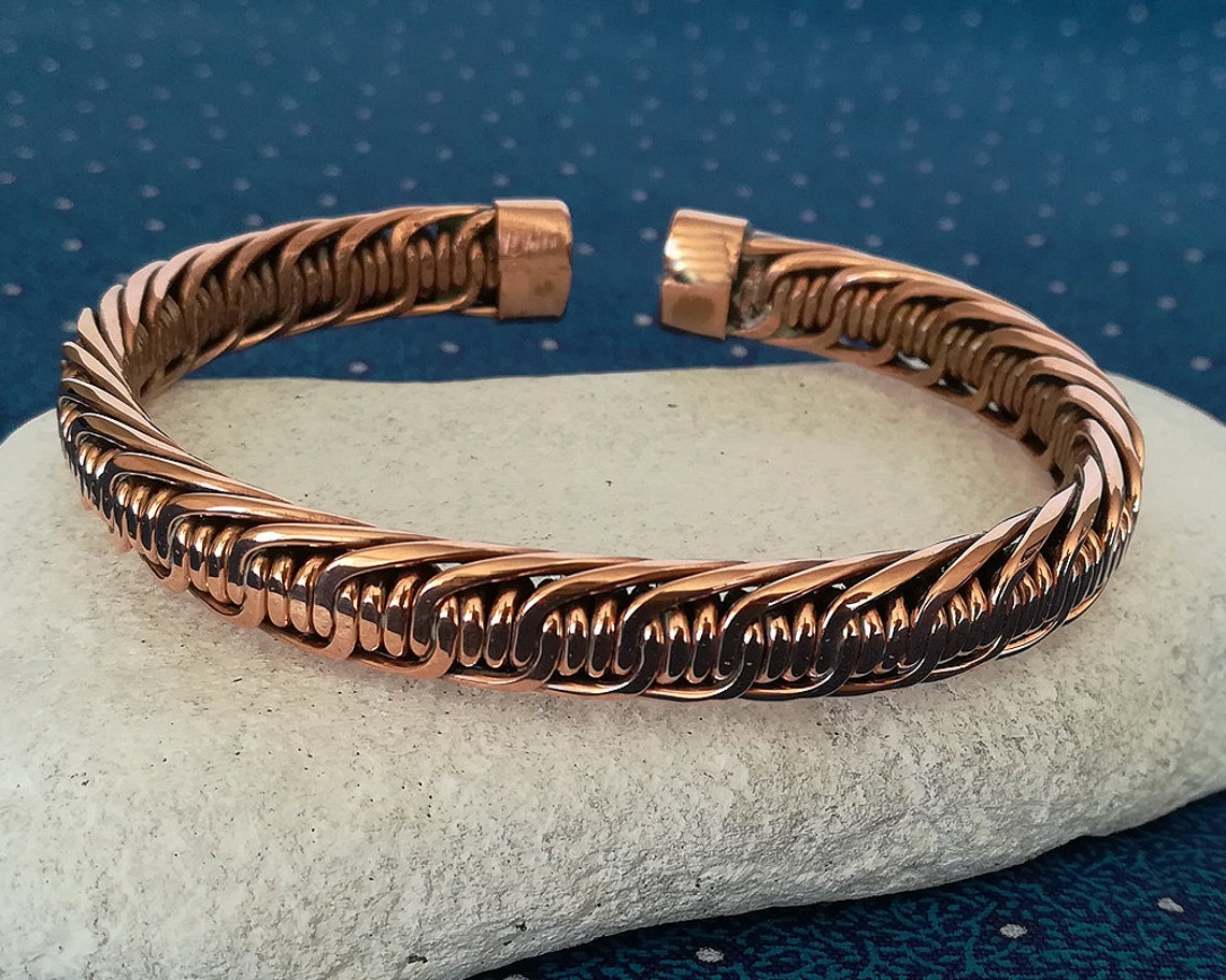 Copper Cuff Bangle Bracelet Men's Copper Bangle Bracelet - Etsy