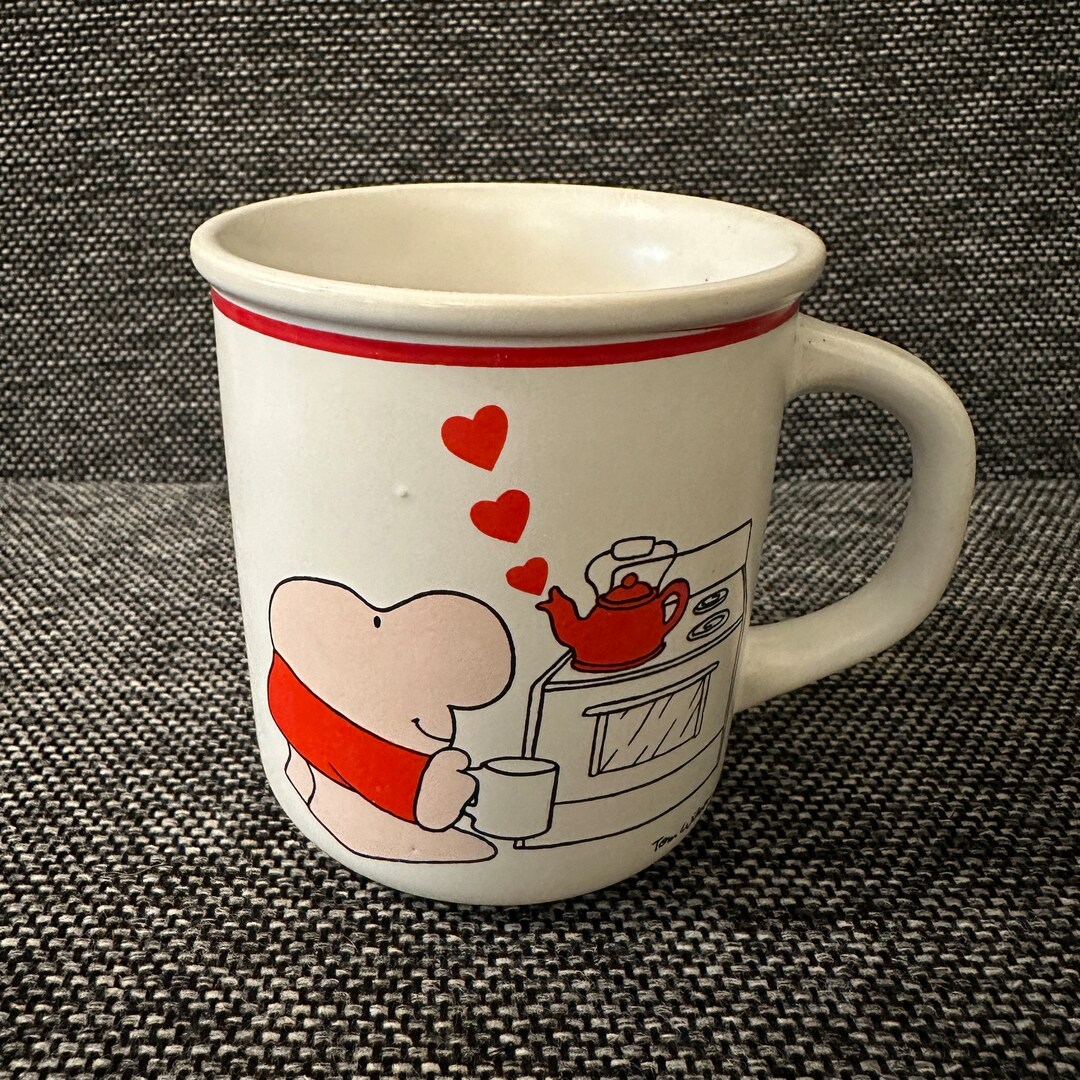 Vintage Ziggy Stoneware Mug From 1980 Tea Kettle and Hearts Very Good ...