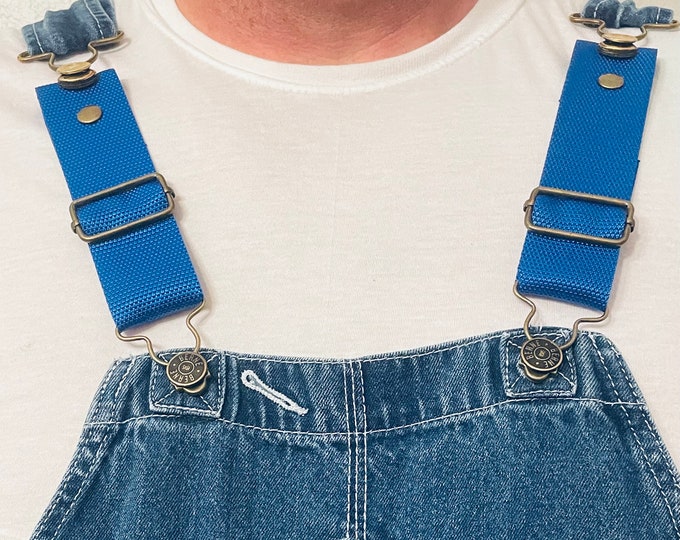 Blue Nylon Overall Strap Extensions Add Strap Length to Liberty ...
