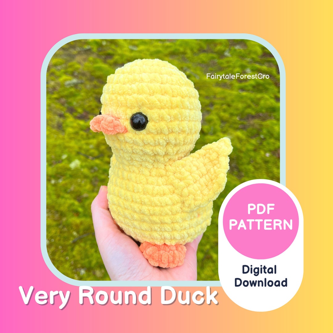 PDF Pattern / Very Round Duck - Crochet Birthday Party Duck - Digital ...