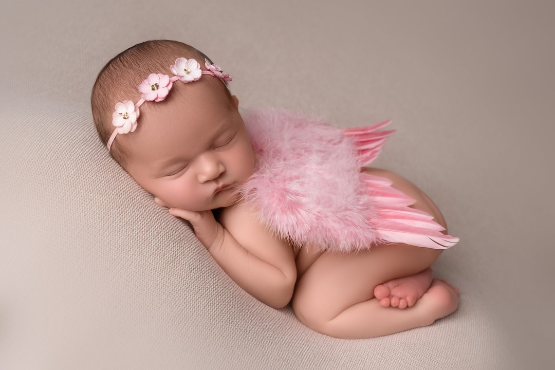 Pink Newborn Angel Wings, Baby Fairy Wings, Baby Wings, Newborn Wings ...