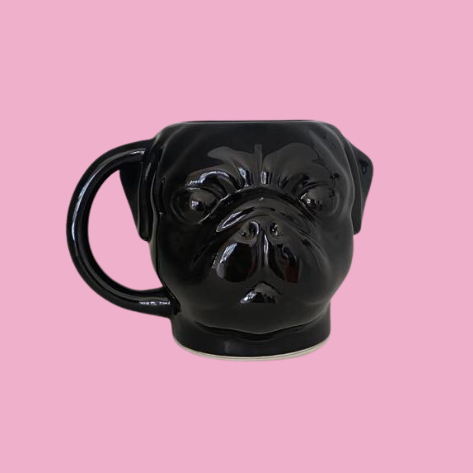 Pug Mug, Black Pug Shaped Mug, Gift for Pug Lovers - Etsy