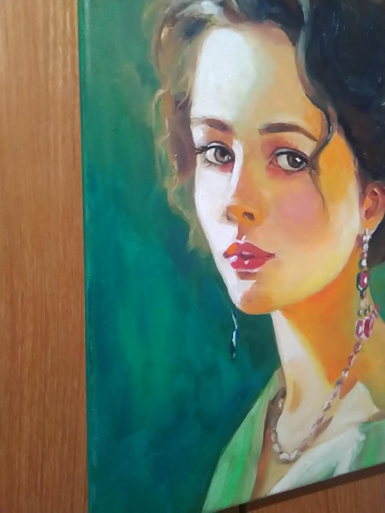 Hand-painted, Oil Painting on Canvas, Girl Portrait, 40x30 Cm Unique ...