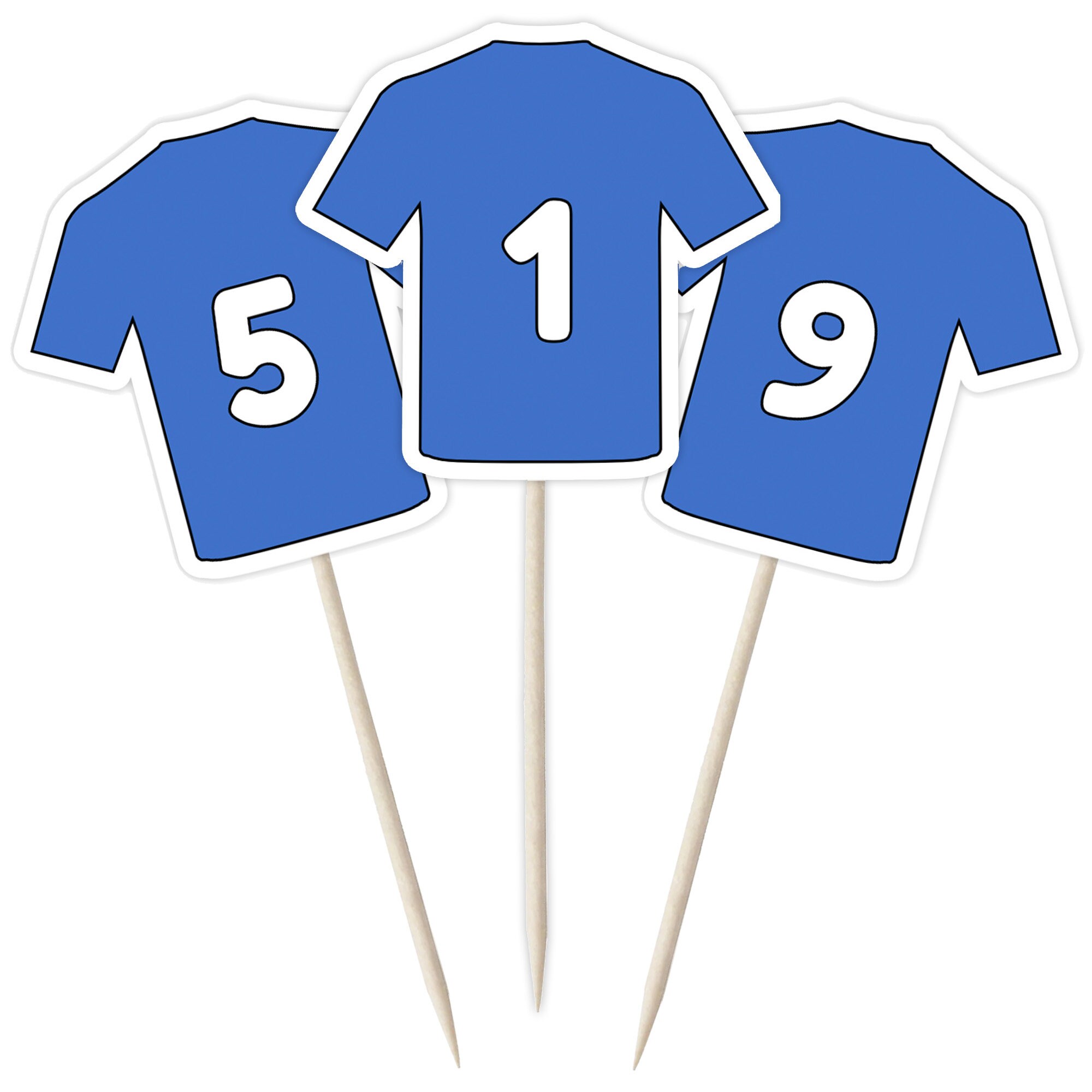 Football Soccer Shirts Cupcake Toppers Tops Picks Pics 12/pk | Etsy