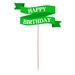 Happy Birthday Green & Blue Banner Cupcake Toppers, Picks, Pics 12pk - Etsy