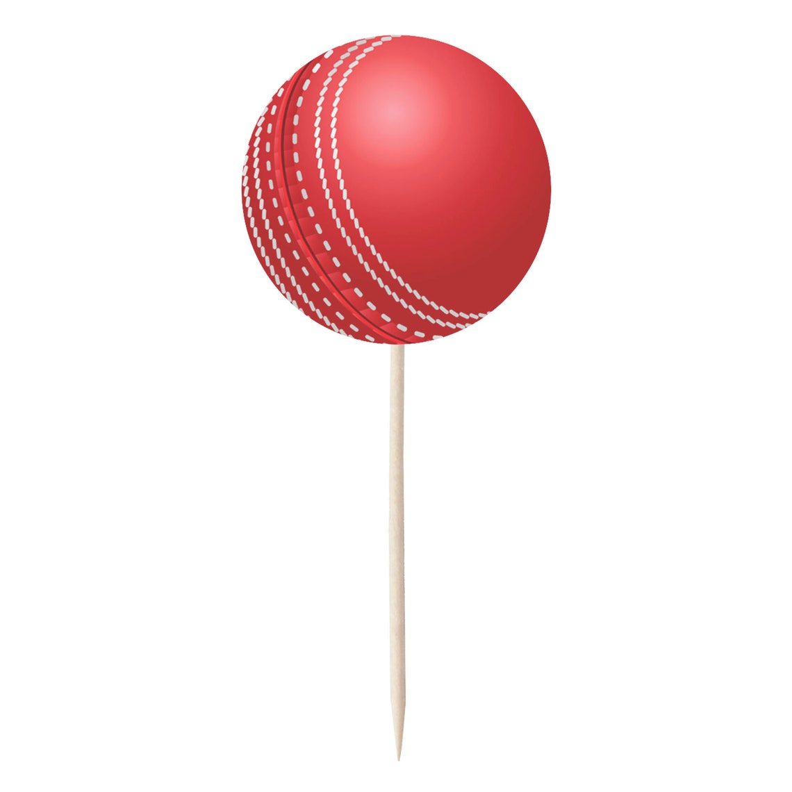 Cricket Ball Cupcake Tops Toppers Picks Pics 12Pk | Etsy