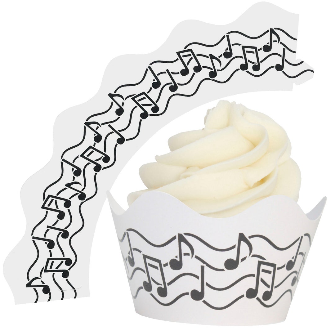 Music Sheet Cupcake Wrappers Wraps Collars 12/pk - Etsy