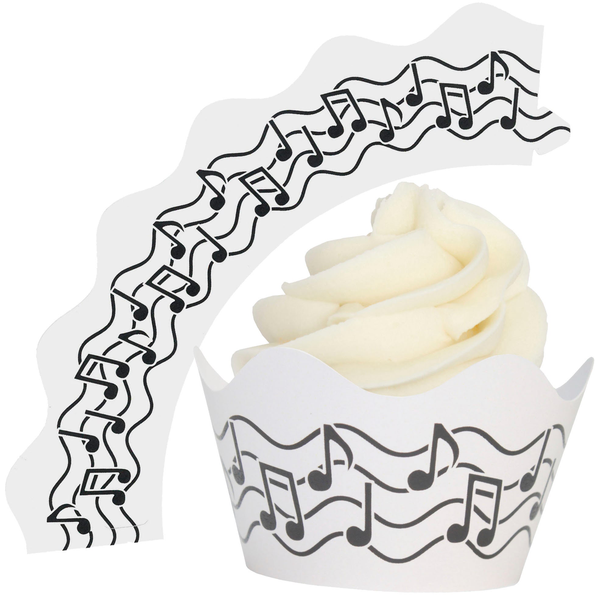 Music Sheet Cupcake Wrappers Wraps Collars 12/Pk | Etsy