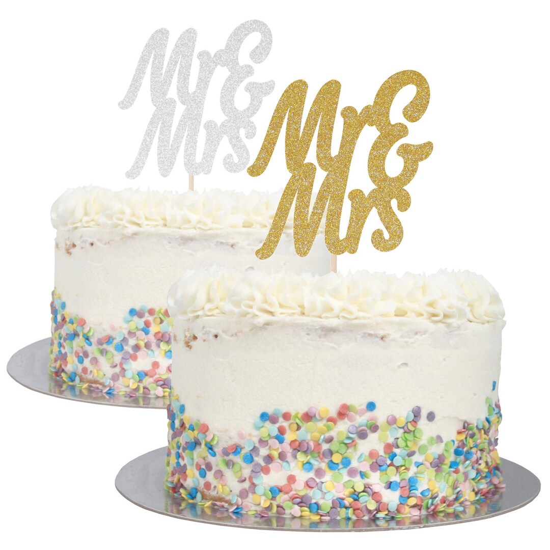 Large Mr & Mrs Cake Topper - Etsy