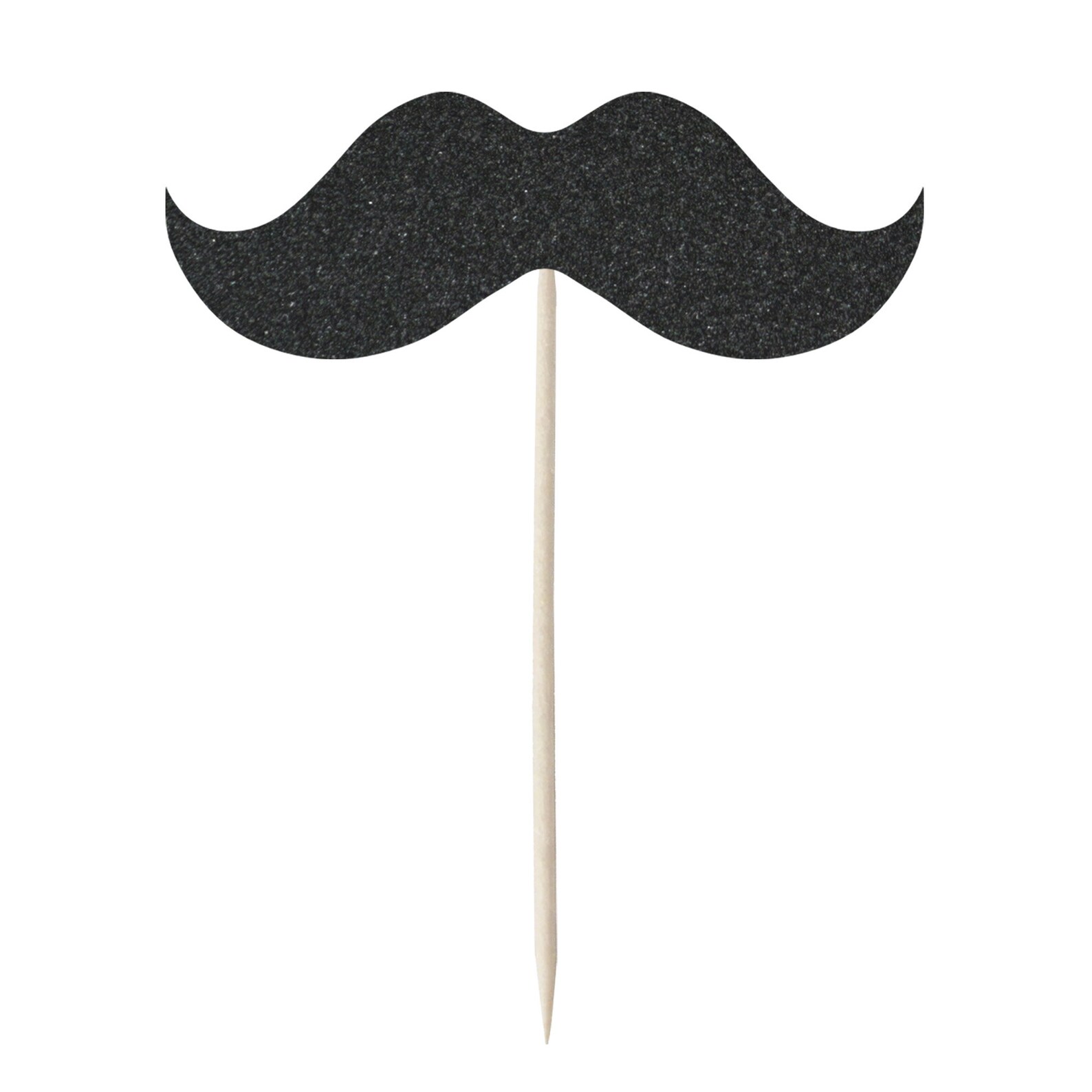 Glitter Moustache Cupcake Toppers Tops Picks Pics 12/pk - Etsy
