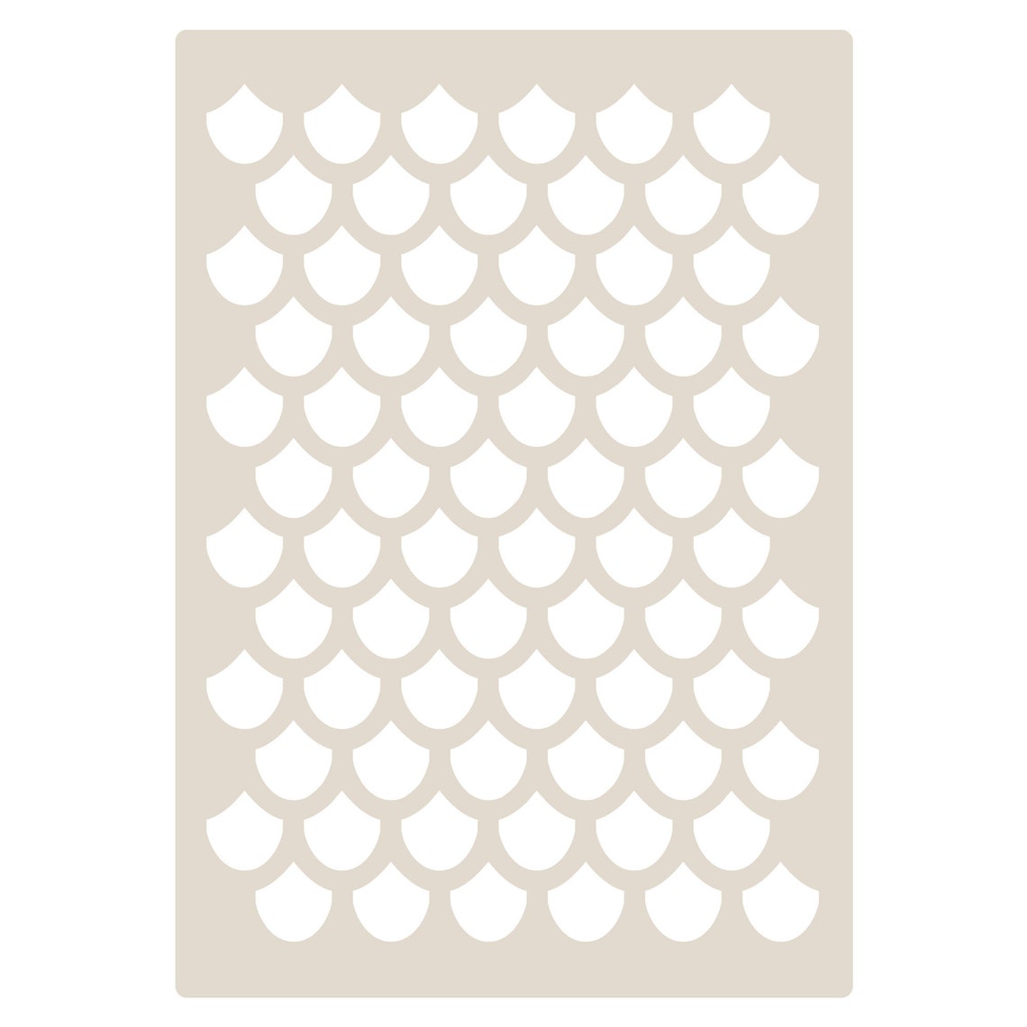 Large Fish Scale Cake Craft Stencil - Etsy