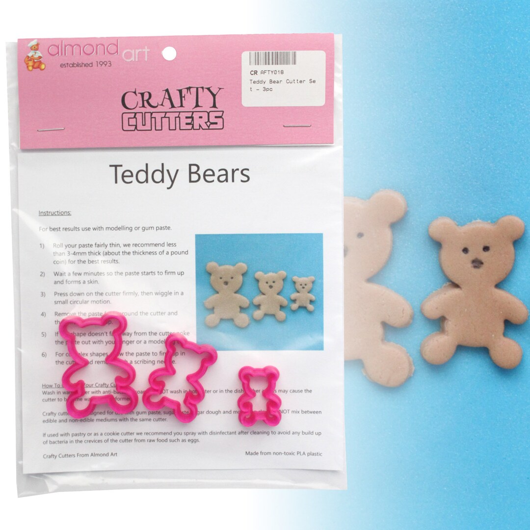Teddy Bear Cutter Set 3pc - Etsy