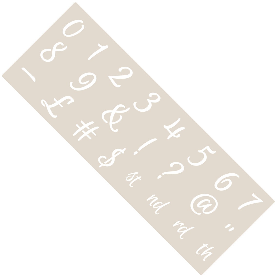 Number and Punctuation Cake Craft Stencil | Etsy