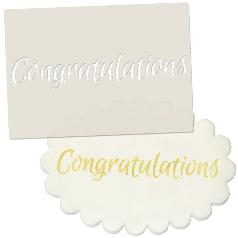 Congratulations Cake Stencil - Etsy