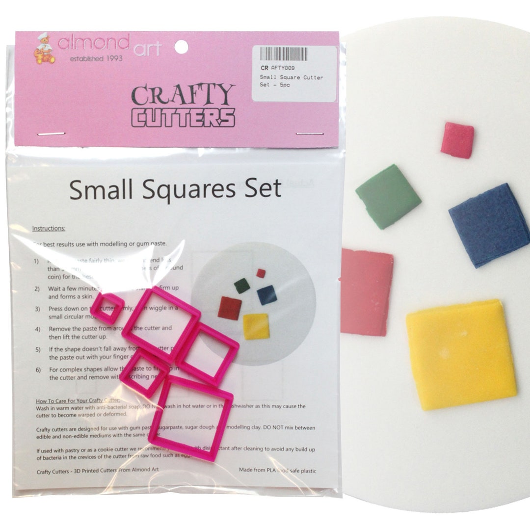 Small Square Craft/icing Cutter Set 5pc - Etsy