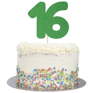 Large Cake Topper 4 Glitter Card 16 - Etsy