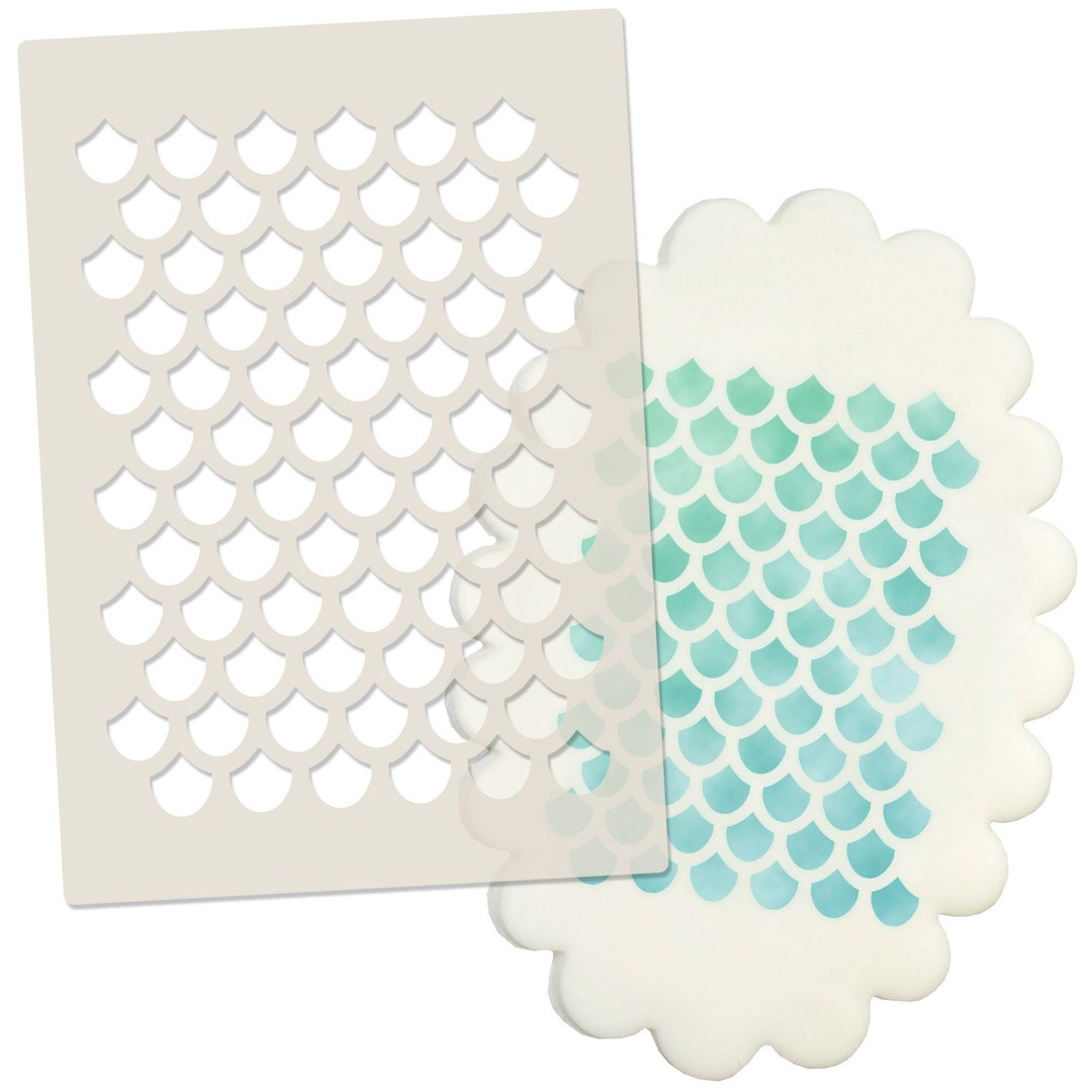 Fish Scales Cake Craft Stencil - Etsy