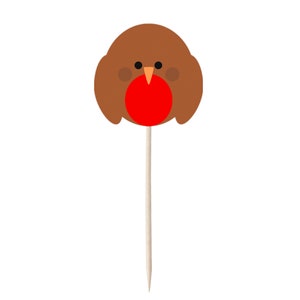 Robin Cupcake Toppers Tops Picks Pics 12pk - Etsy