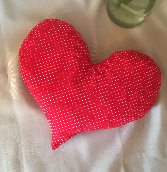 Large Heart Pillow Spelt Pillow Cherry Pit Pillow Relaxation - Etsy