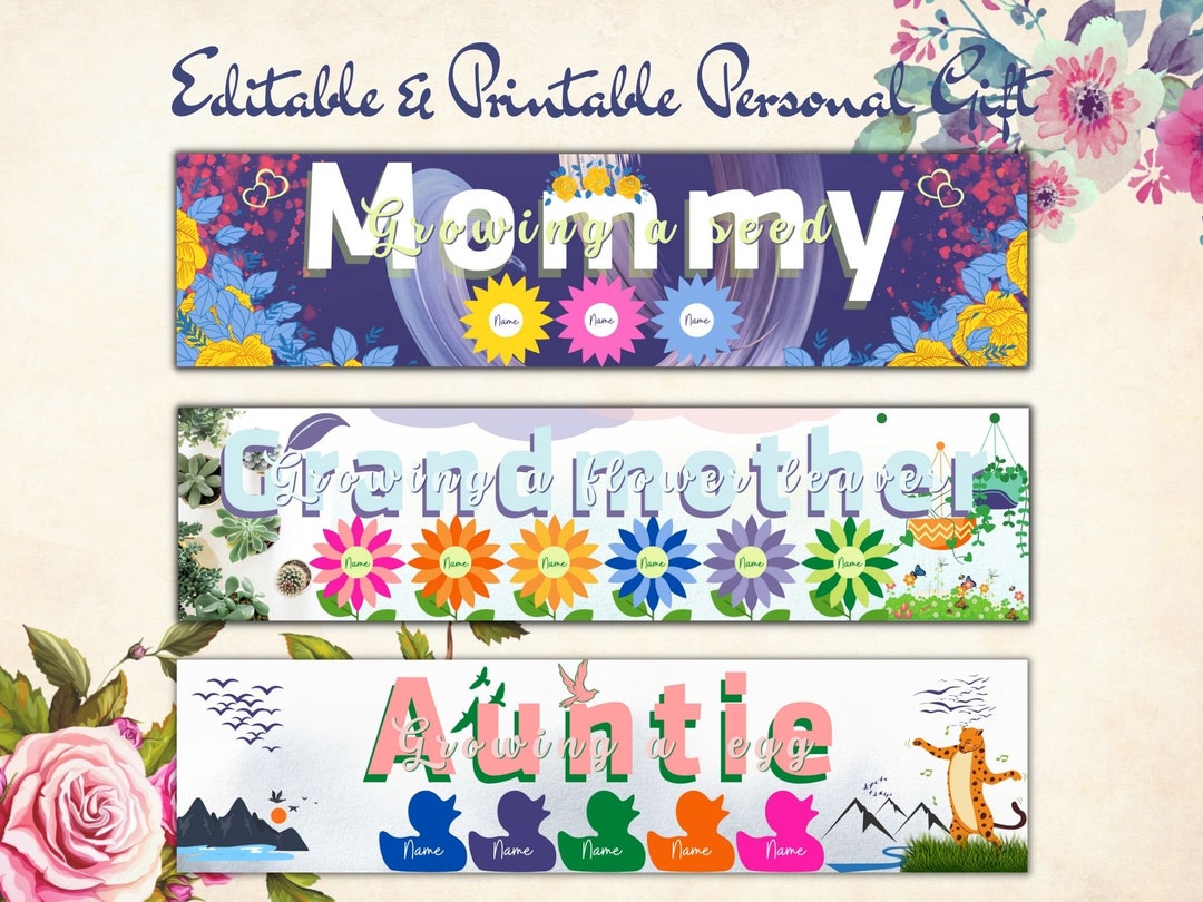 Printable Personalized Name Custom Name Art Editable Design - Etsy