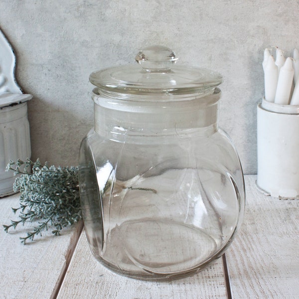 Antique Glass Candy Container - Etsy