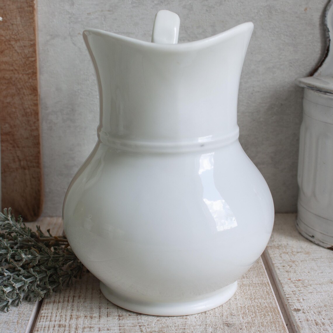 Antique French Ironstone Pitcher, Dragon Handle - Etsy